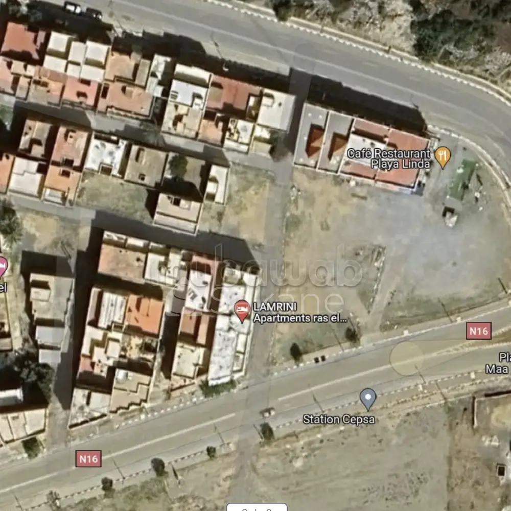 Terrain 300m2, 3 facades, zone R3, proche plage Ras El Ma - Sakane